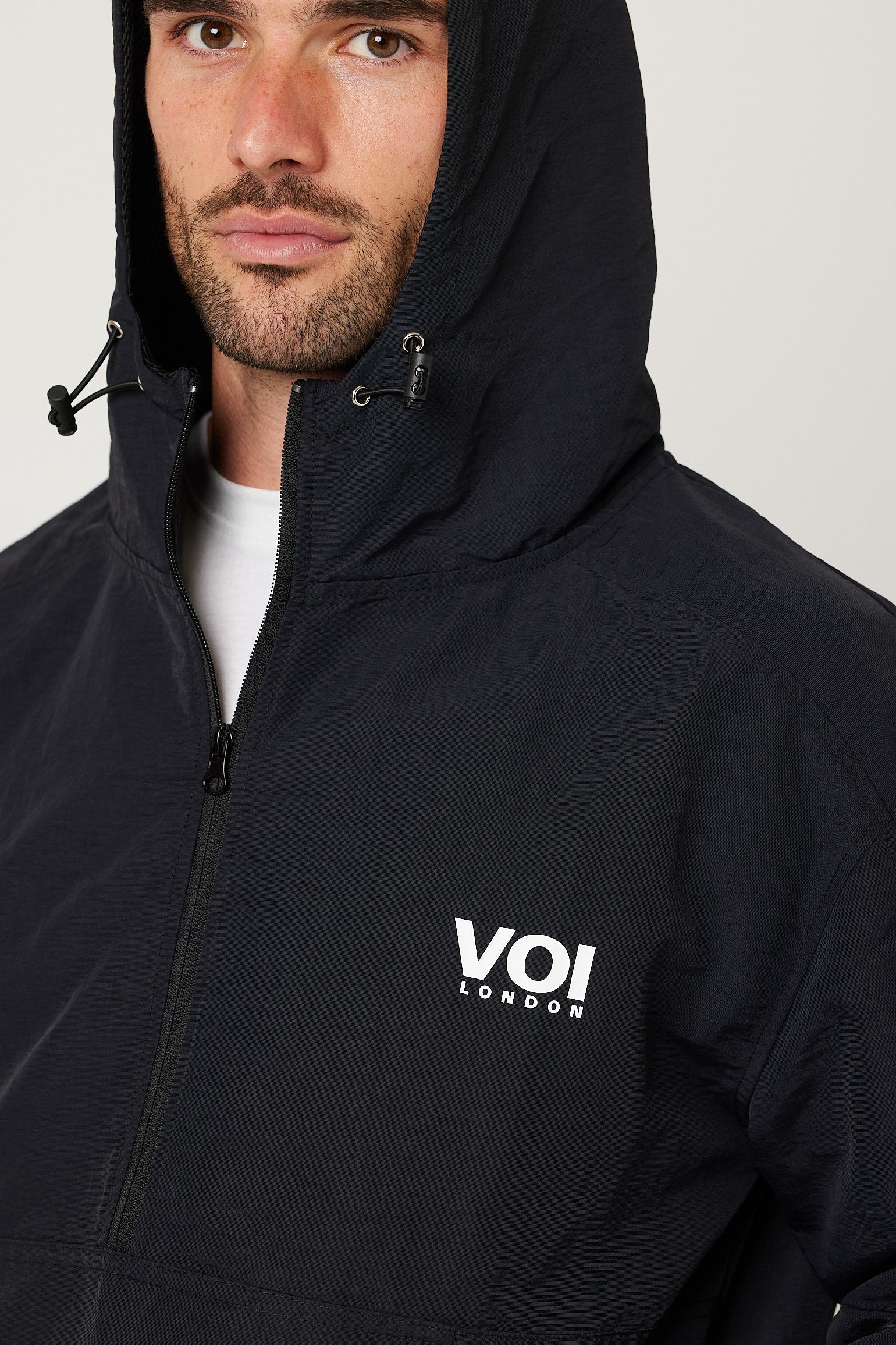 Mens Utility Jacket In Black, Lightweight & Showerproof – Voi London